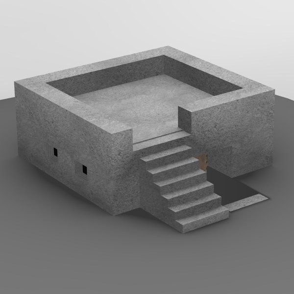 bunkers military 3d model