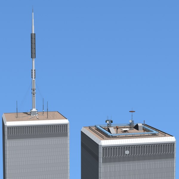 3d model twin towers world trade