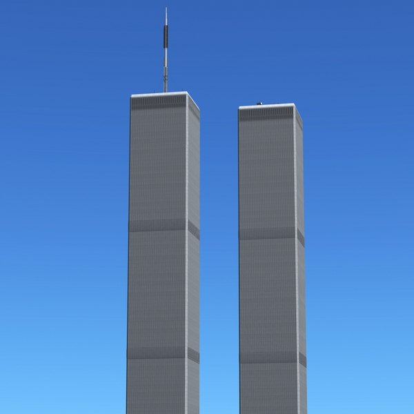 3d model twin towers world trade