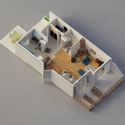 interior house 3d model