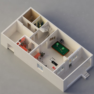interior house 3d model