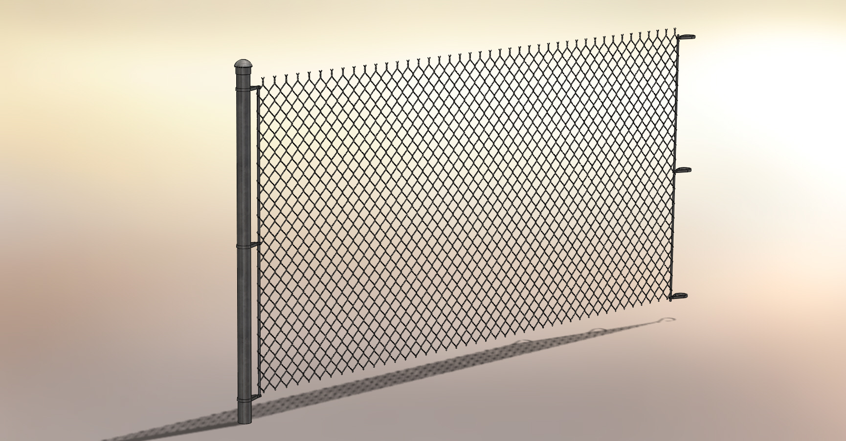 solidworks adjustable height chain link 3d model