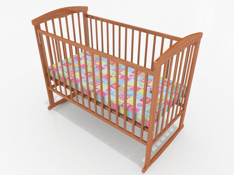 baby cot bed 3d max