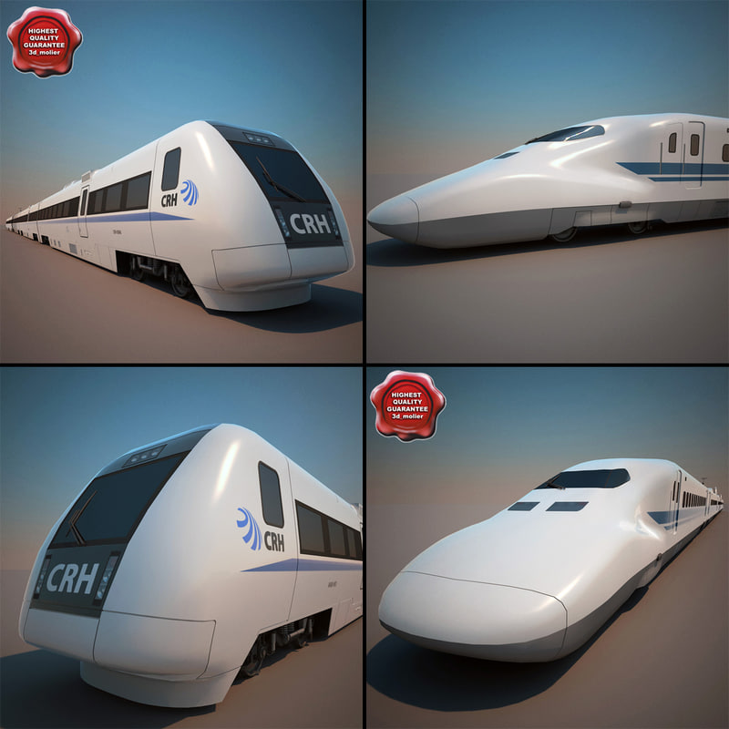 3d high-speed trains v2 model