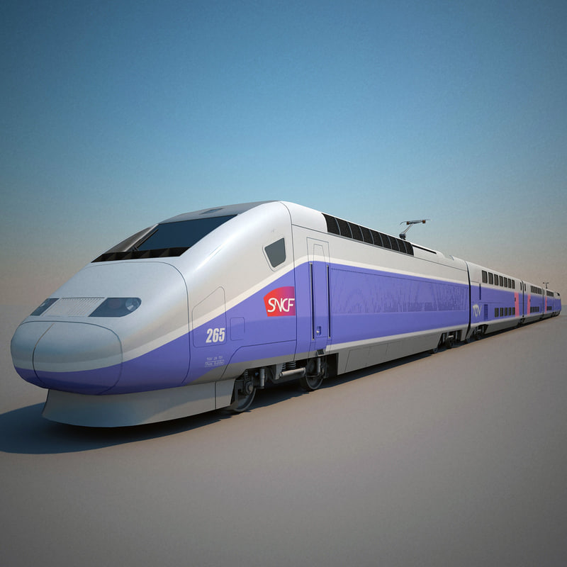 3d high-speed trains v3 model