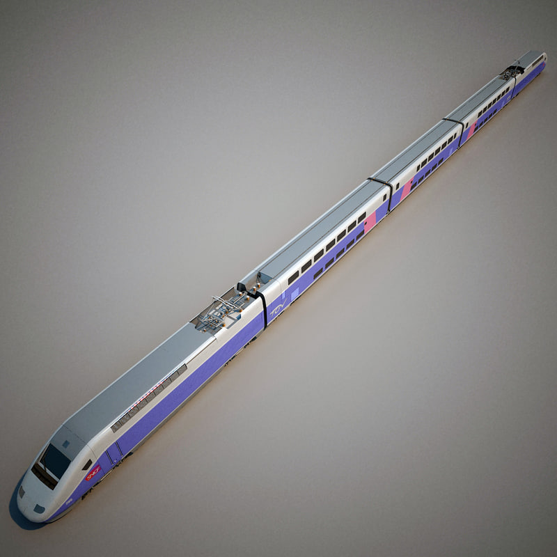3d high-speed trains v3 model