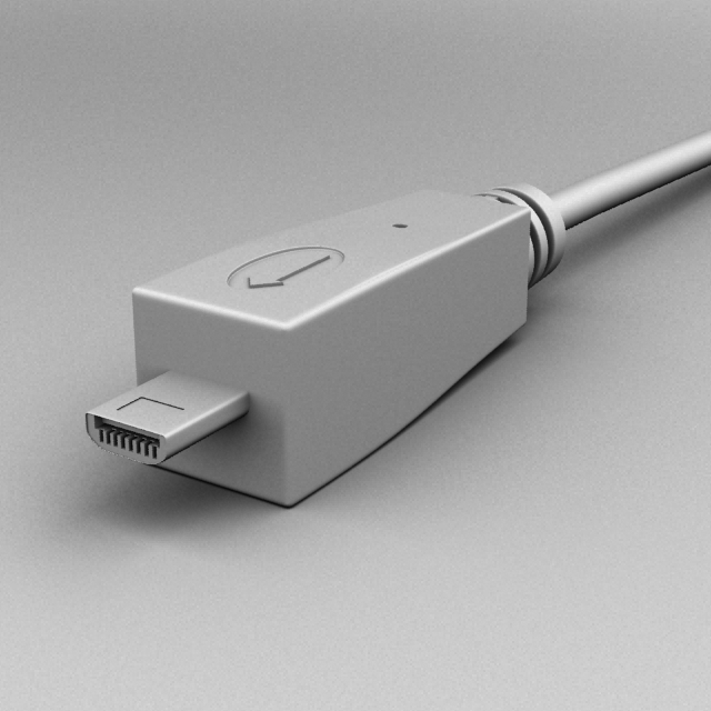 micro usb 8 pins 3d model