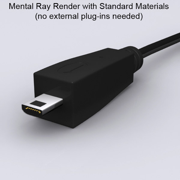 micro usb 8 pins 3d model