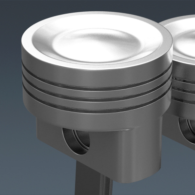 3d engine piston model