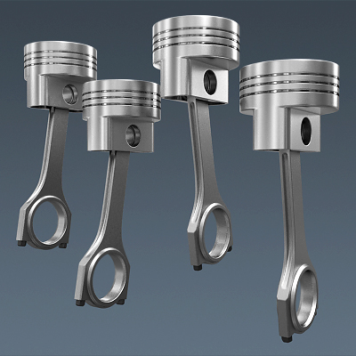 3d engine piston model