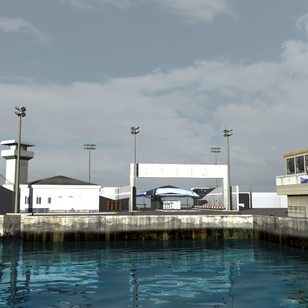 3d model uss harbour seaport port