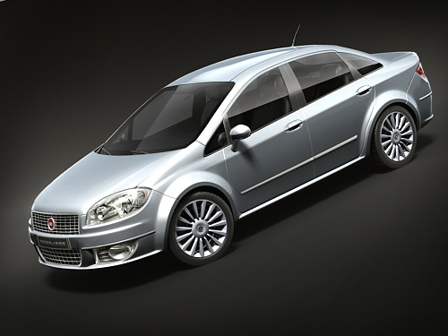 3d model fiat linea 2009