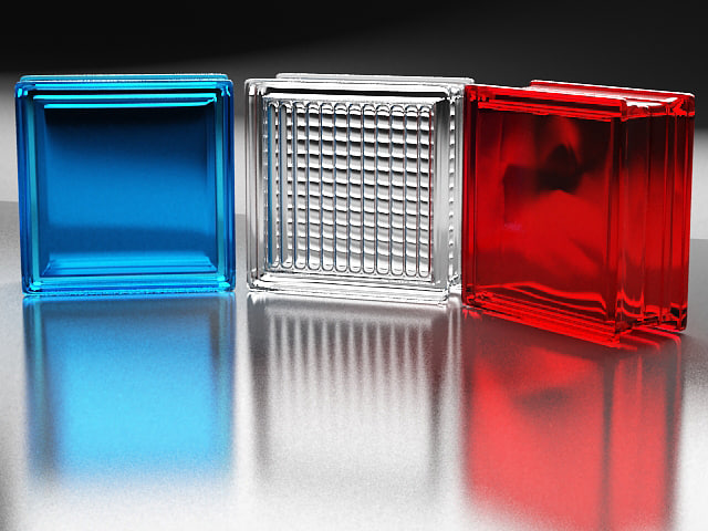 3d model glass blocks