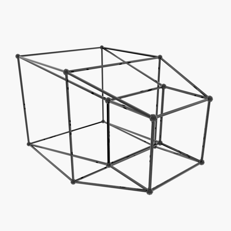 hypercube tesseract 3d model