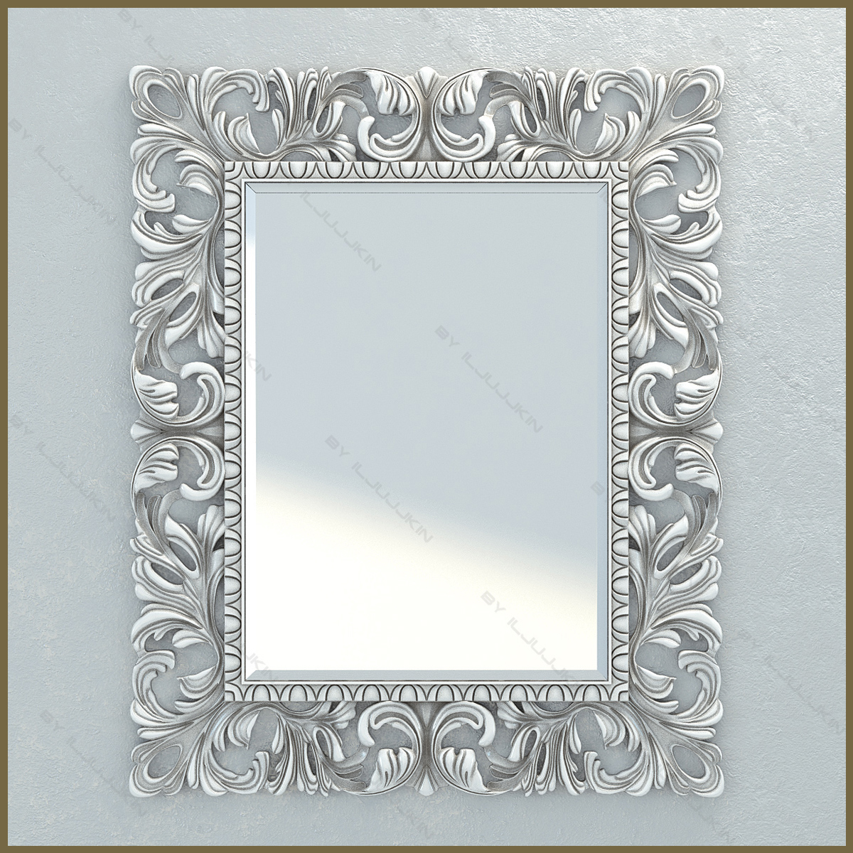 3d mirrors design gold model