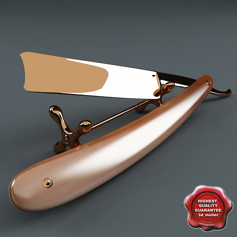 3d model straight razor