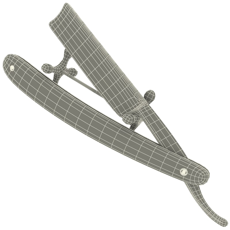3d model straight razor