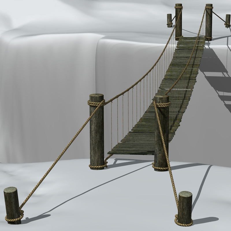 3d rope bridge model