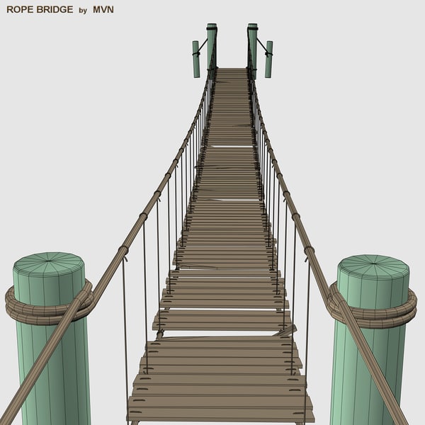 3d rope bridge model