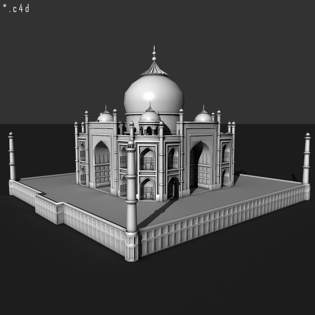 taj mahal 3d model