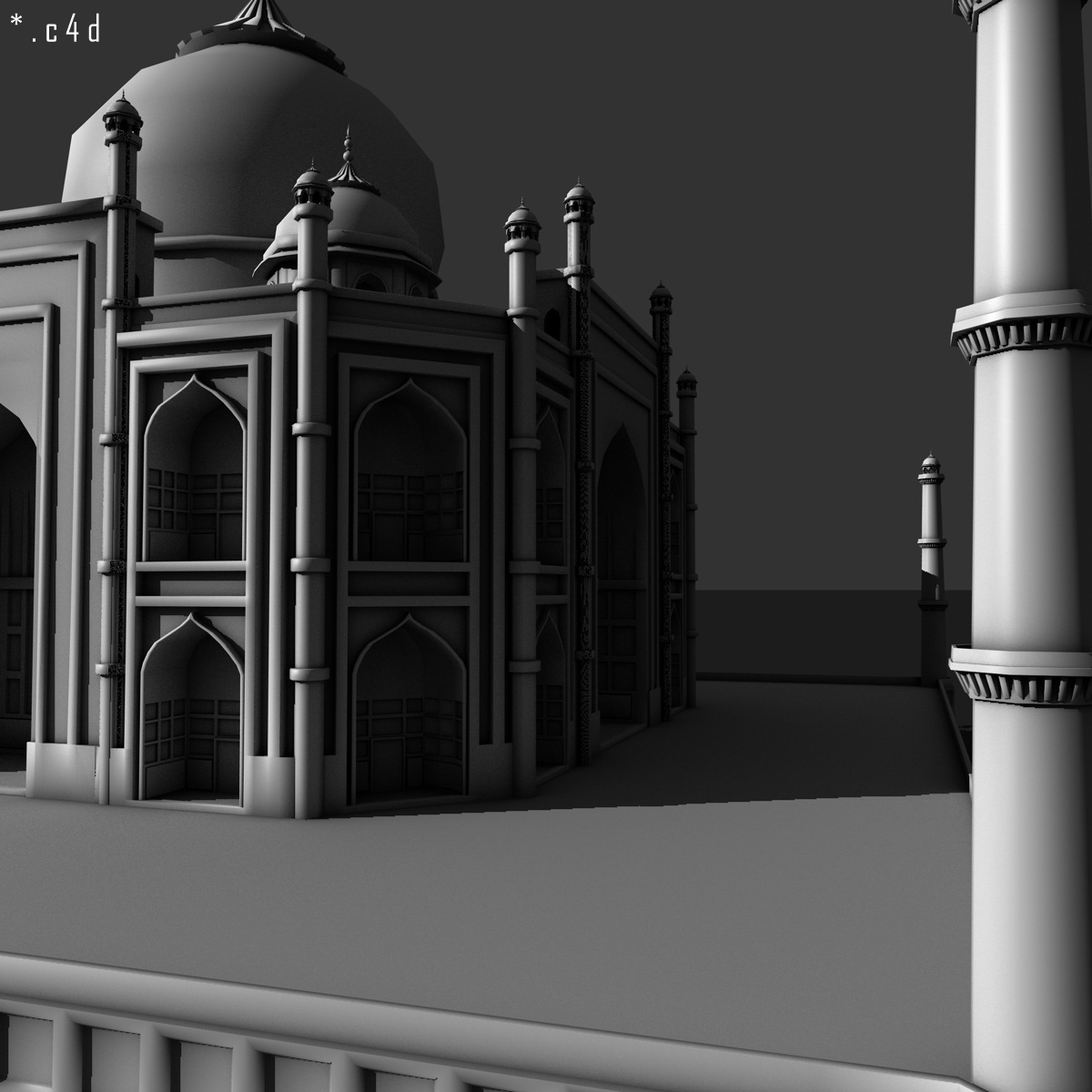 taj mahal 3d model
