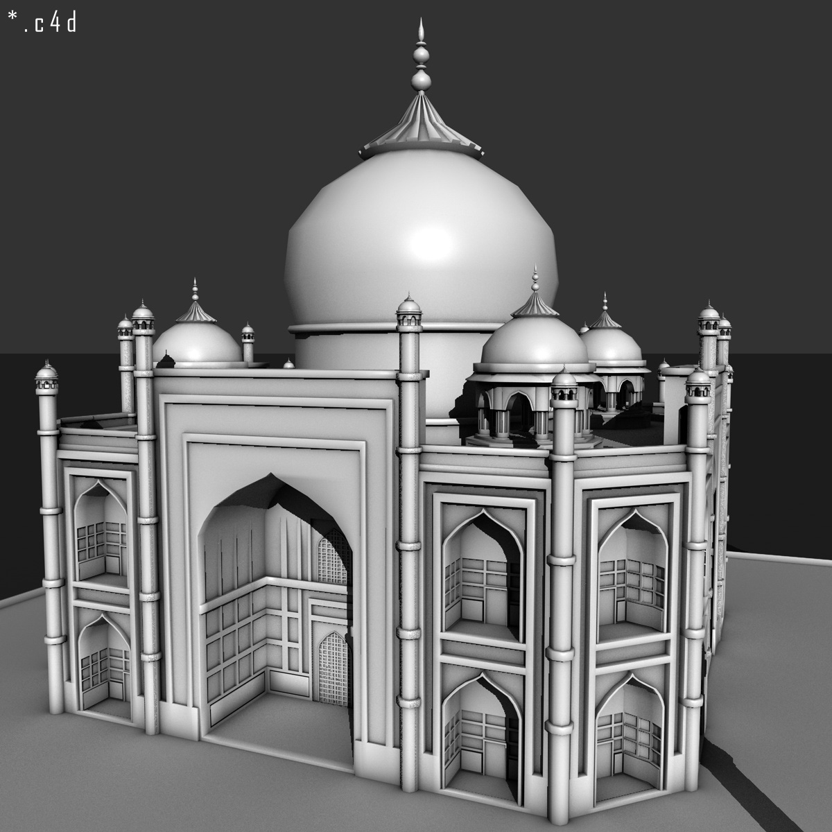 taj mahal 3d model