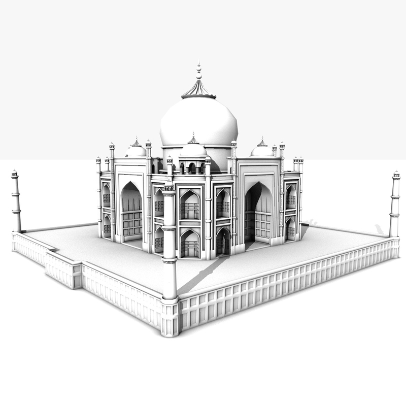 taj mahal 3d model