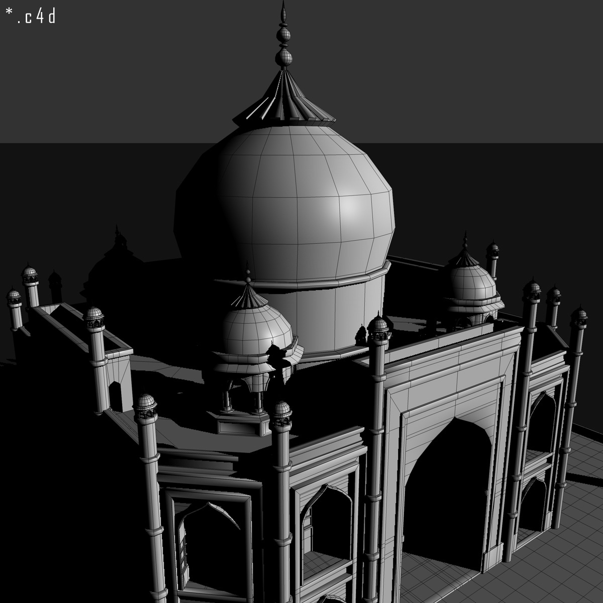 taj mahal 3d model