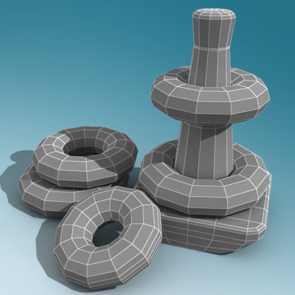 3d stacking rings toy