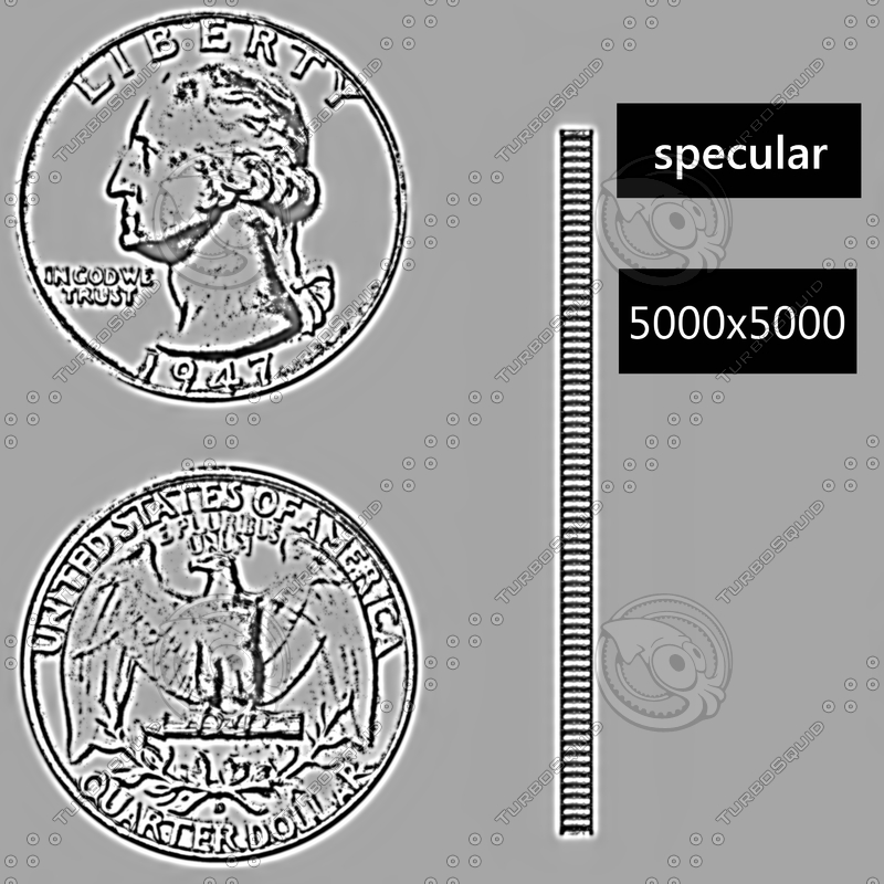 3d coin quarter model