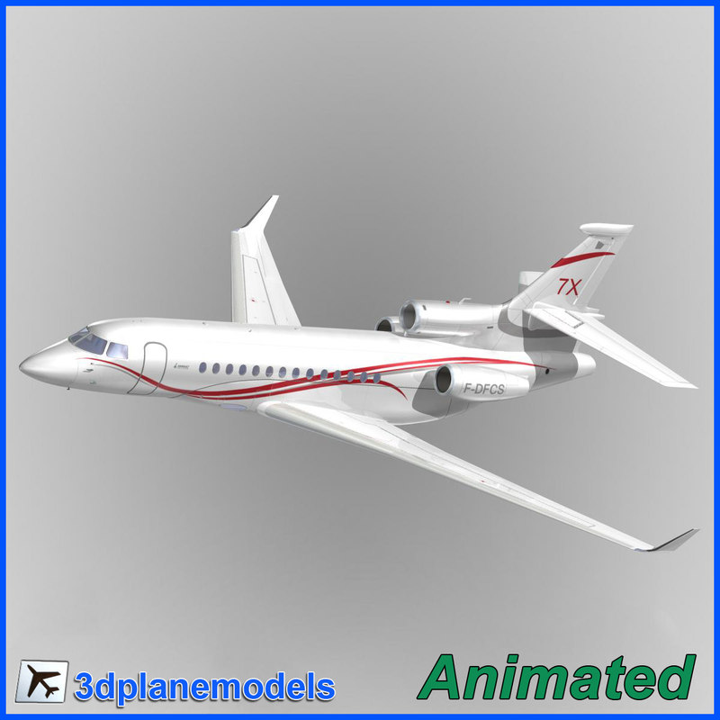 3dsmax dassault falcon 7x livery