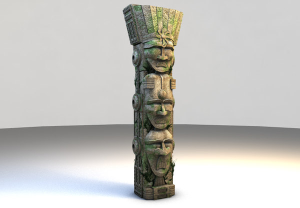 3d stone totem