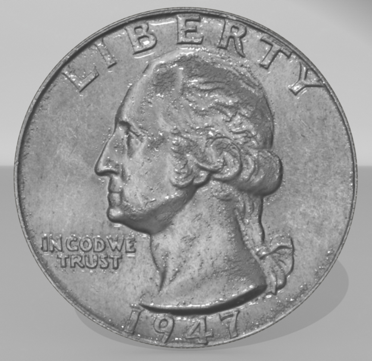3d coin quarter model