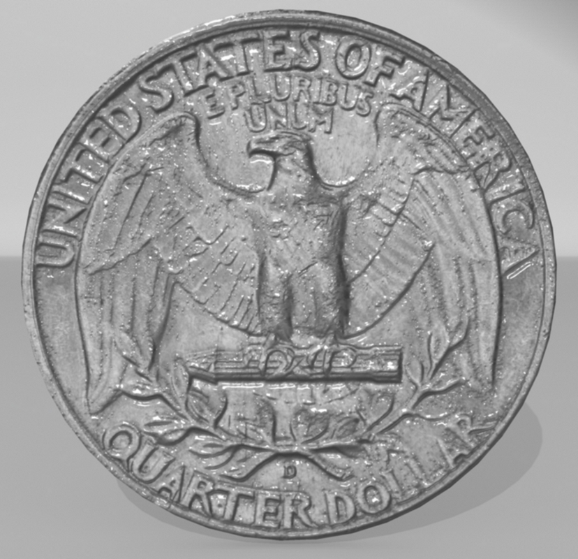 3d coin quarter model