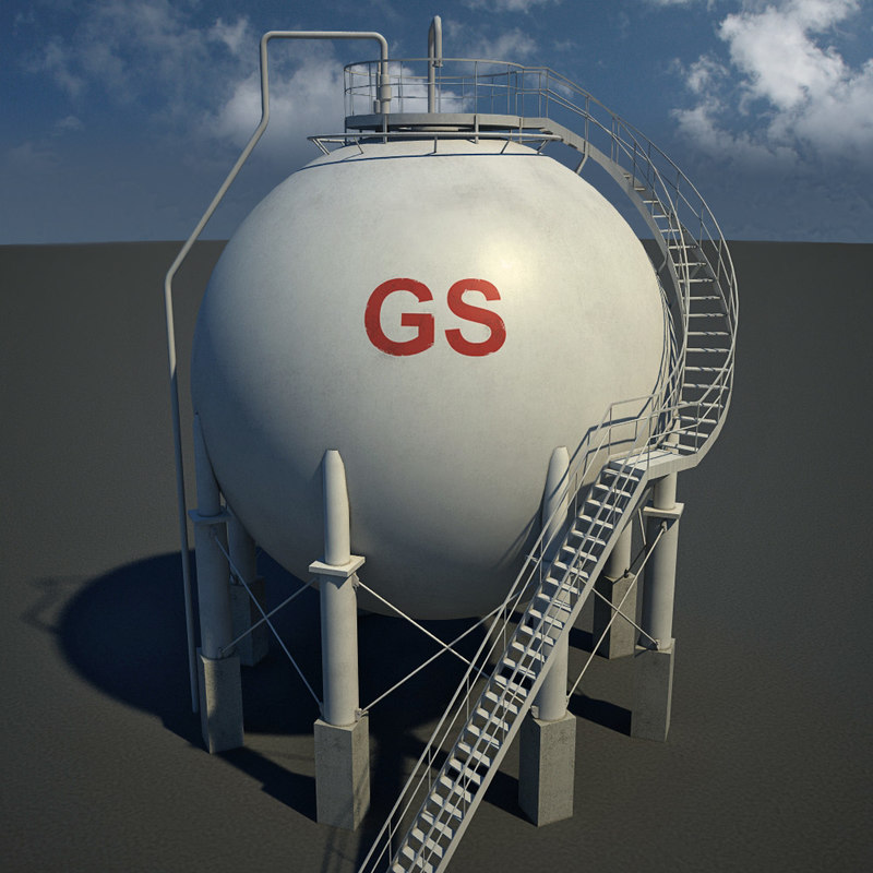 3d max oil tank sphere