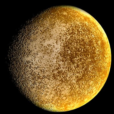 3d model realistic mercury planets