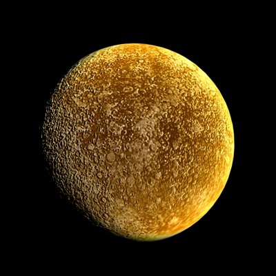 3d model realistic mercury planets
