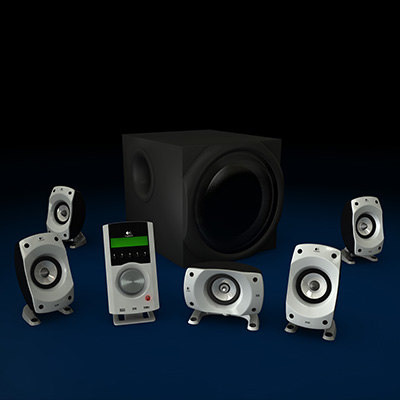 logitech z5500 3d model