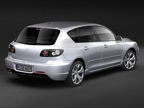3d model mazda 3 2007 5door