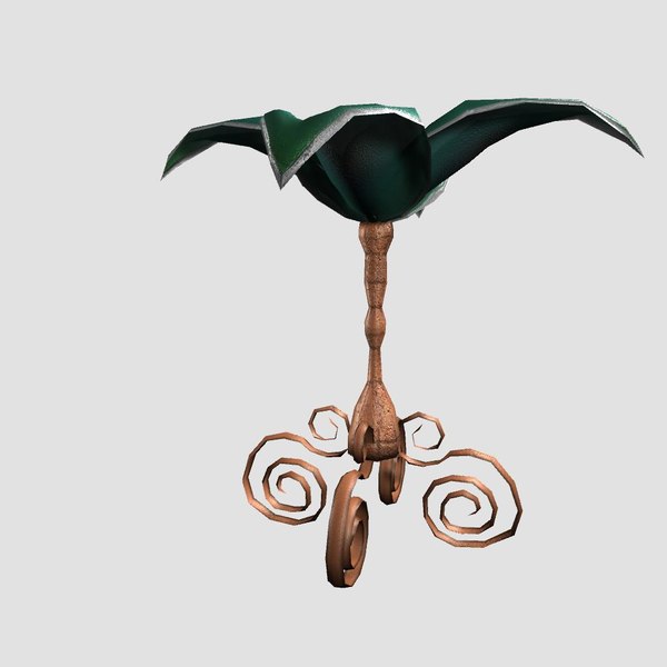 3d model victorian flower table lamp