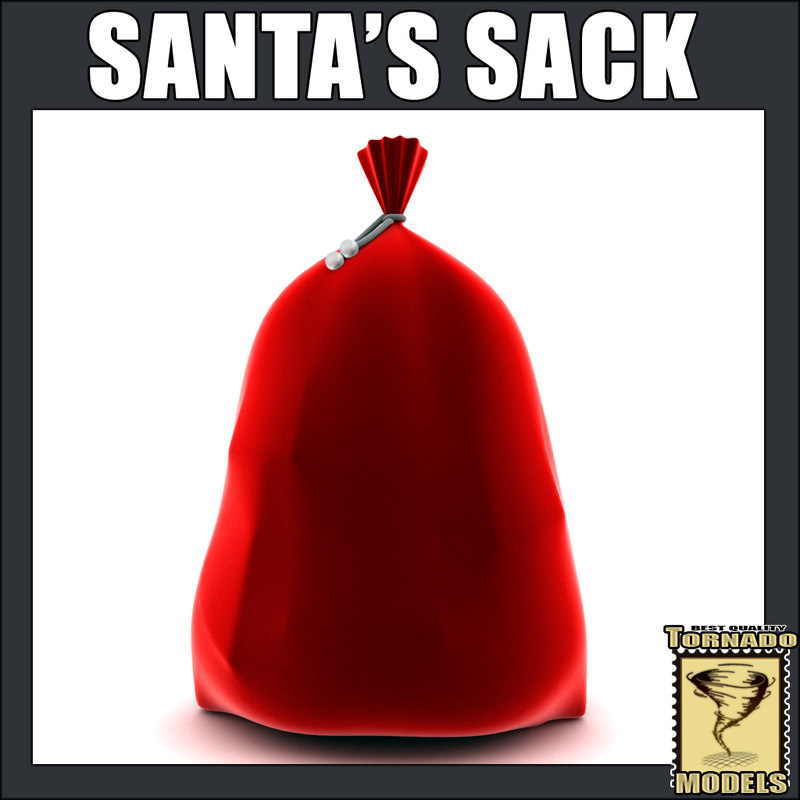 santa sack 3d model