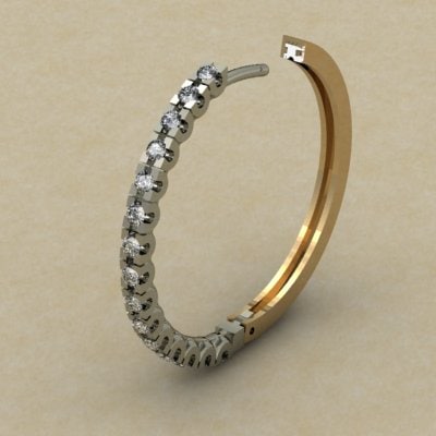 3d earing diamond model