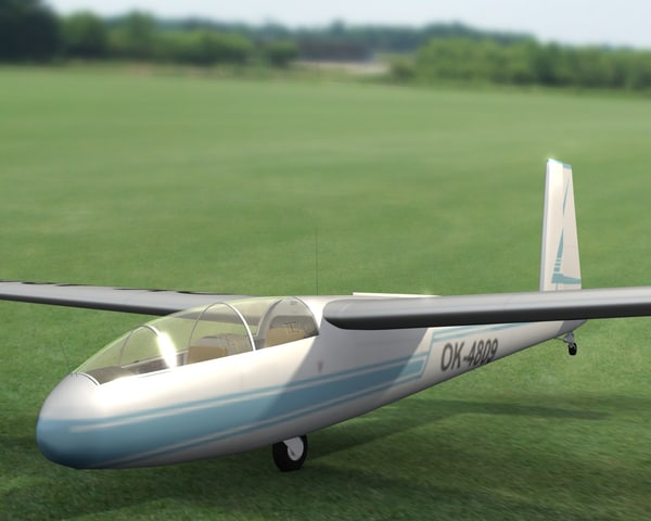 3d model asw 20 glider