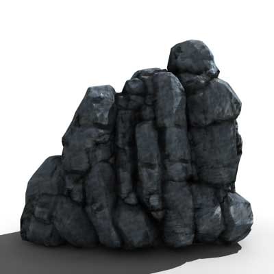 3d model rocky formation stone rock