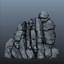 3d model rocky formation stone rock