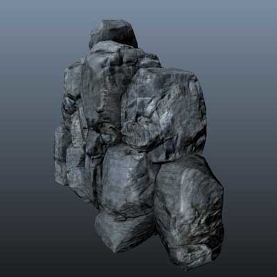 3d model rocky formation stone rock