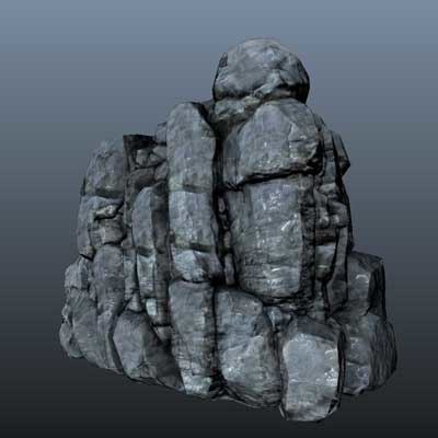 3d model rocky formation stone rock