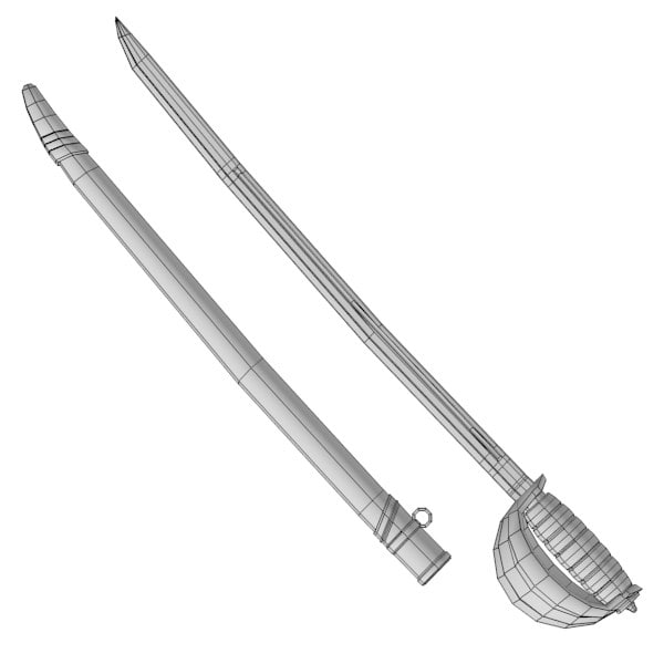 3d model sabre cut saber