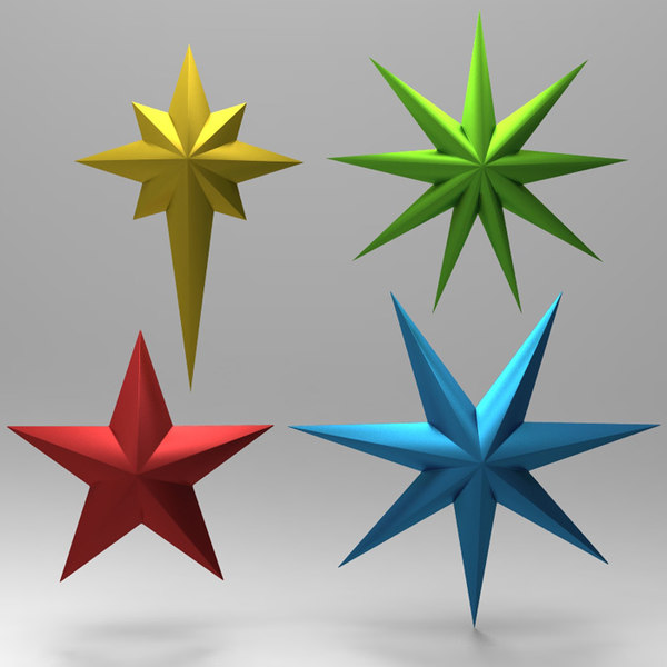 3d model christmas star