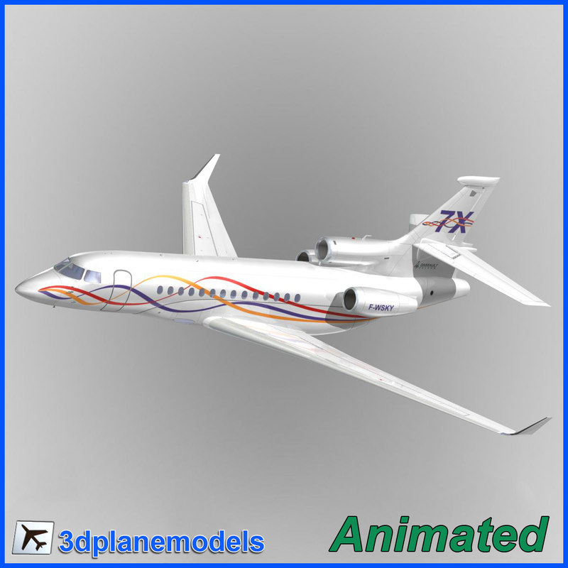 3ds max dassault falcon 7x demo